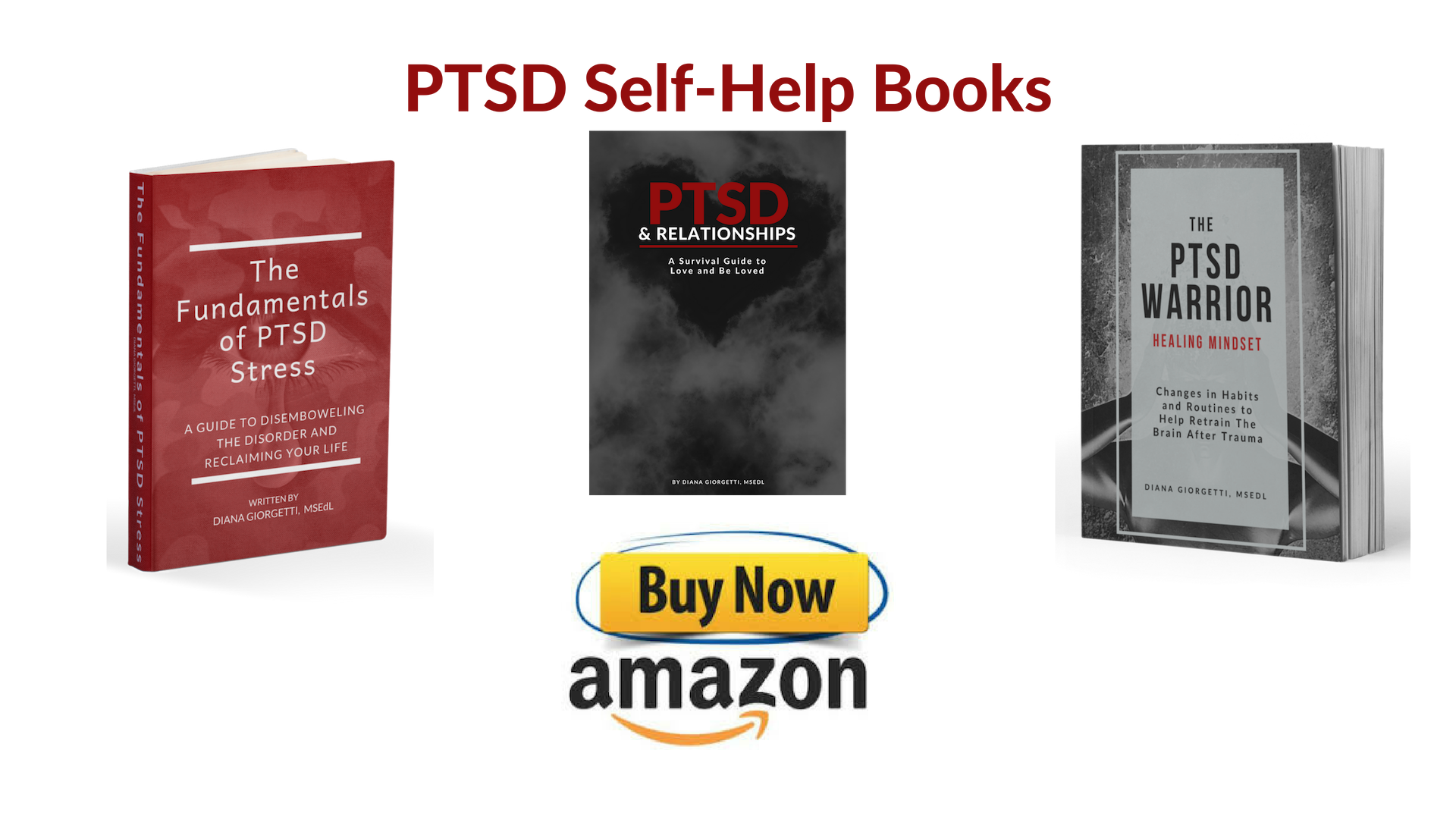 PTSD Self Help Books Row Background Diana Giorgetti PTSD Self Help Books Row Background Diana Giorgetti